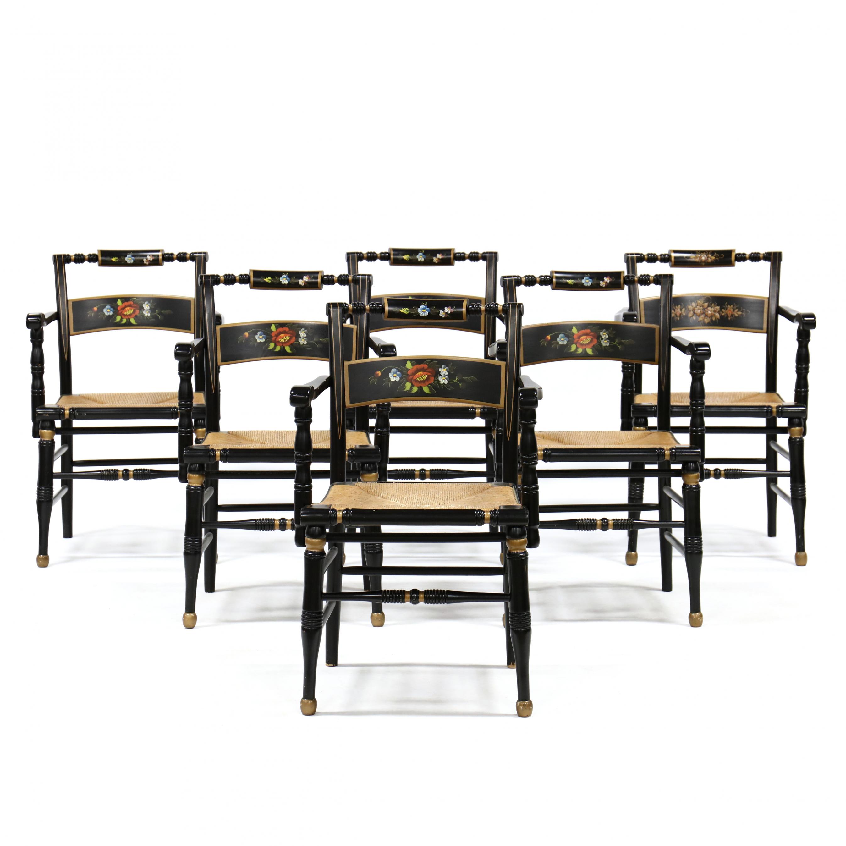Boling Chair Co. Set of Six Hitchcock Style Dining Chairs Lot 290 21st Annual Memorial Day Auction featuring Musical InstrumentsMay 25 2020 9 00am