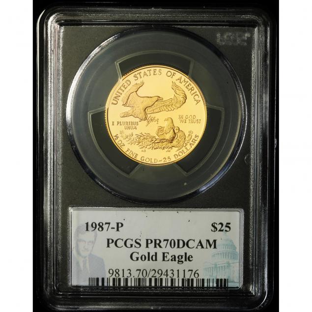 1987 P 25 Gold 1 2 Oz Eagle PCGS PR70DCAM Lot 2066 The Donald 1987 P 25 Gold 1 2 Oz Eagle PCGS PR70DCAM Lot 2066 The Donald