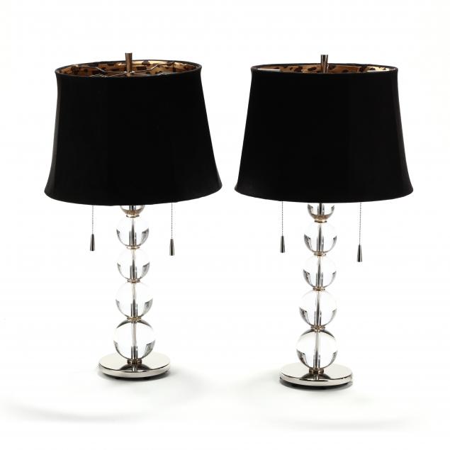 Pair Of Modernist Glass Table Lamps Lot 490 Upcoming New Years Weekend Gallery Auction