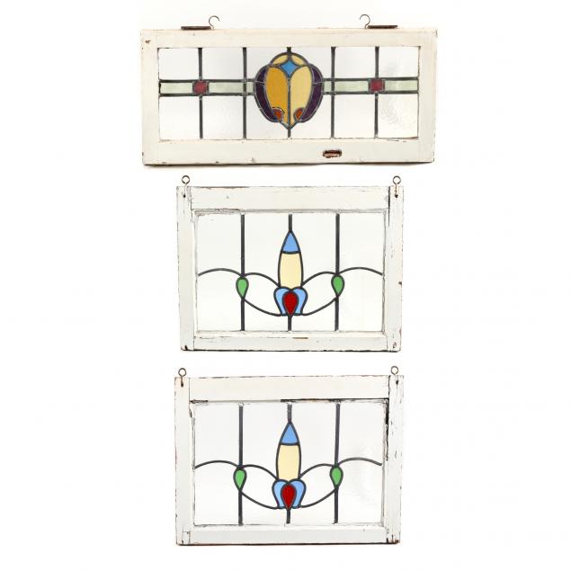 Three Antique English Stained Glass Windows (Lot 384 - The Mid-Summer ...