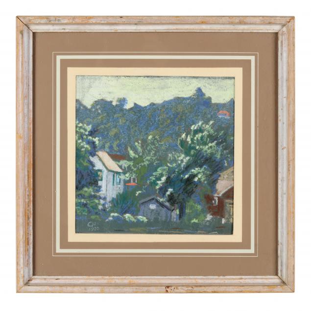 Charles W. Hutson (American, 1840-1936), Landscape with Houses
