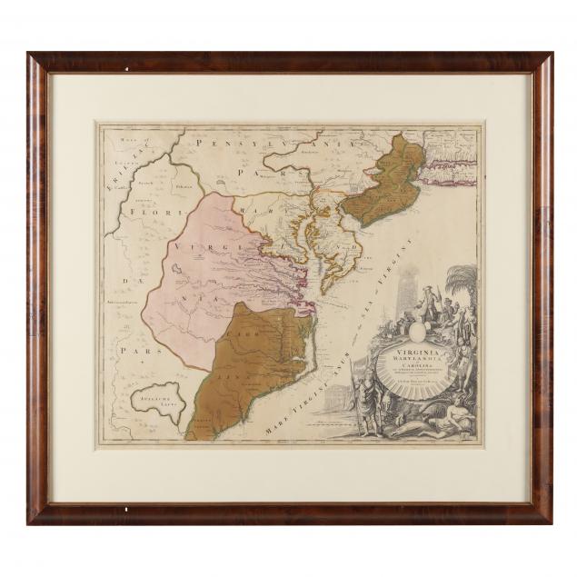 Homann Johann B Virginia Marylandia Et Carolina Lot 182 The