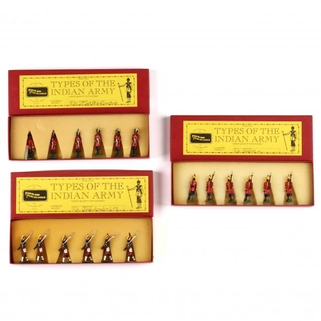 Three Boxed Editions Nicholson Miniatures "Types of the Indian Army ...