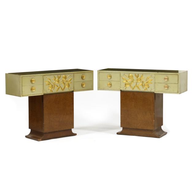 Karl Bock (German/American, 1888-1975), Pair of Custom Art Deco Style ...