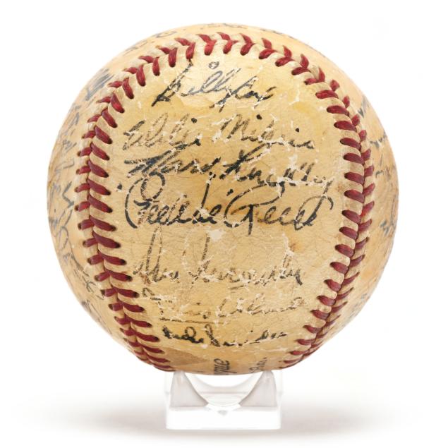 1949 Brooklyn Dodgers Signed Baseball, including Jackie Robinson (Lot ...